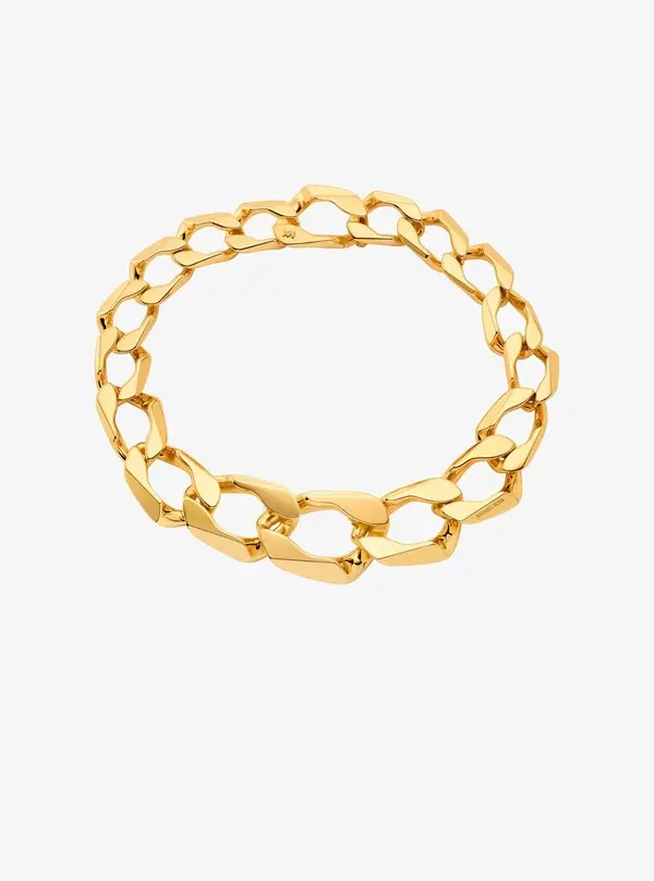 Michael Kors 14k -plated Brass Curb Link Necklace