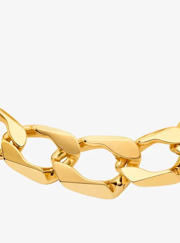 Michael Kors 14k -plated Brass Curb Link Necklace