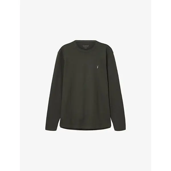 ALLSAINTS Ellis Logo-embroidered Jumper - Duffel Green
