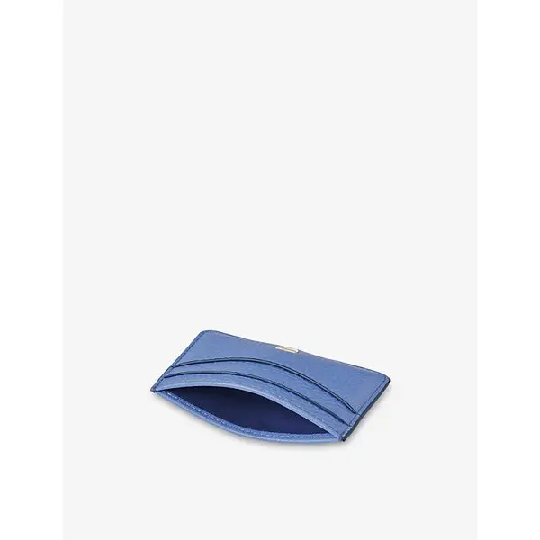 ASPINAL OF LONDON Slim Leather Card Holder - Capri Blue