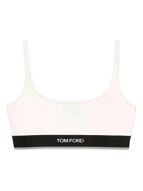 TOM FORD Logo-jacquard Bralette - Pink