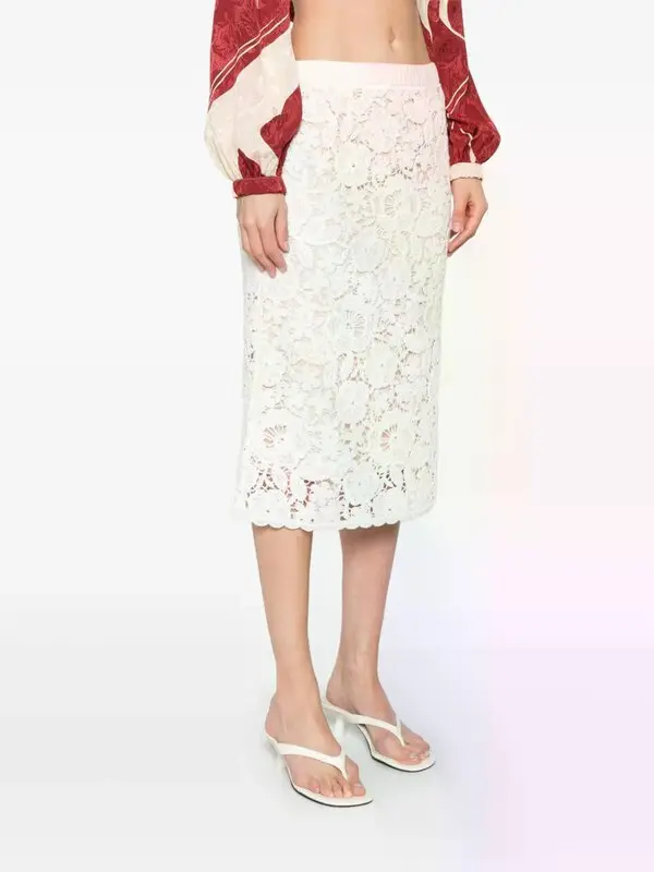 P.a.r.o.s.h Embroidered Midi Skirt