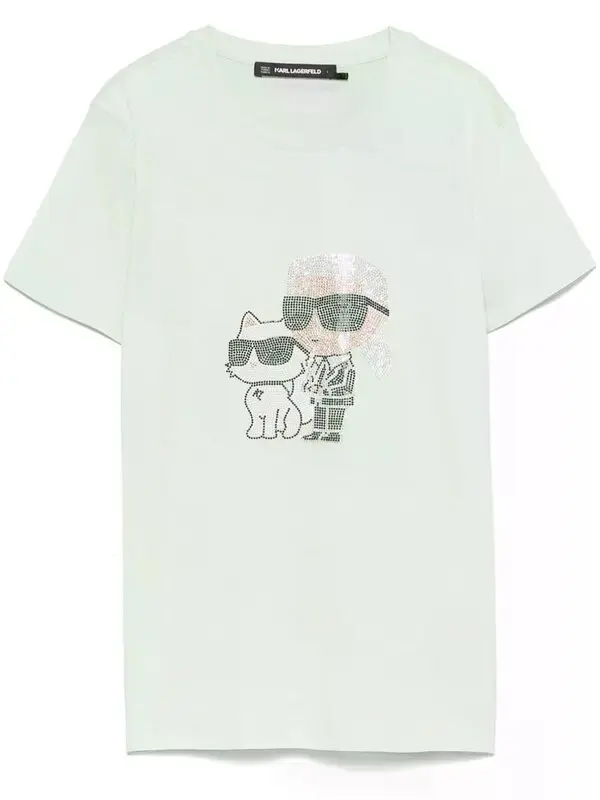 Karl Lagerfeld Rhinestone-embellished T-shirt - Green