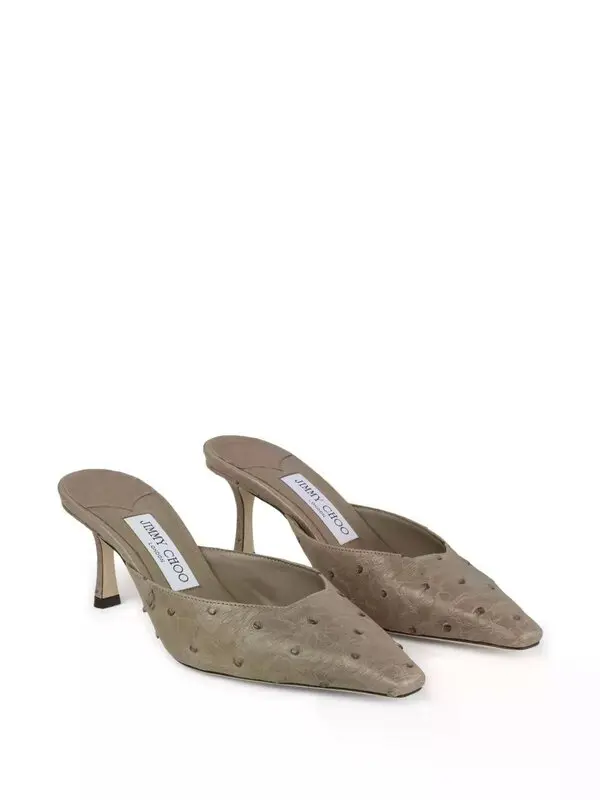 JIMMY CHOO Vivi 65 Heeled Mules - Neutrals