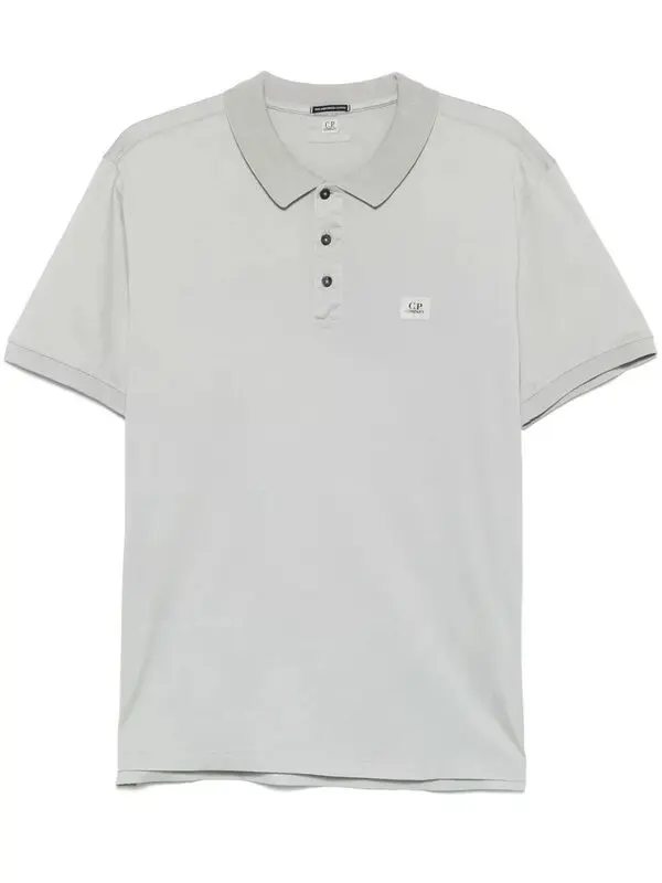 C.P. COMPANY Cotton Polo Shirt - Grey