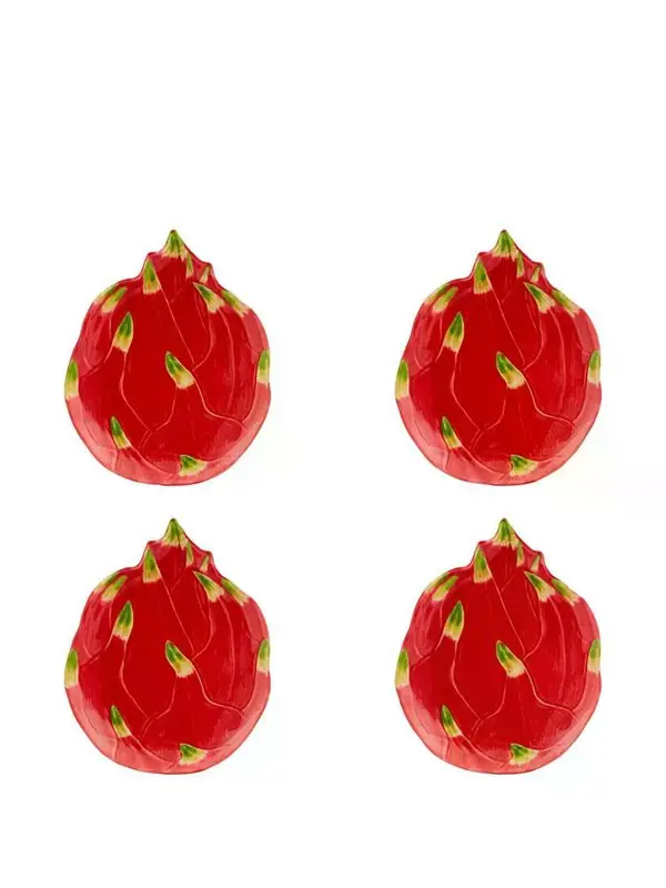 BORDALLO PINHEIRO Pitaya Dessert Plates Set - Red