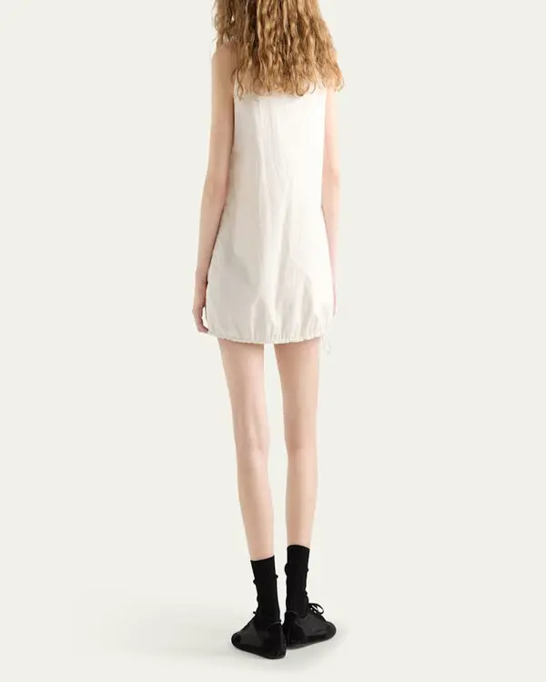 Prada Cinched Drawstring Mini Dress