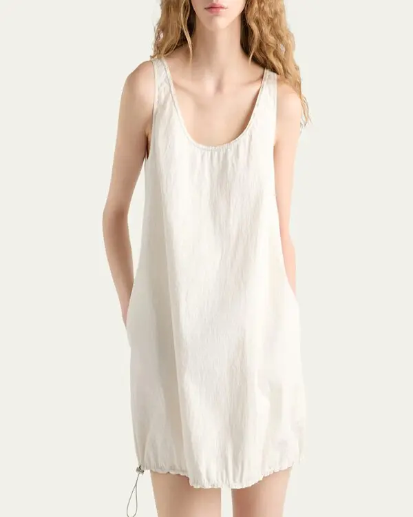 Prada Cinched Drawstring Mini Dress