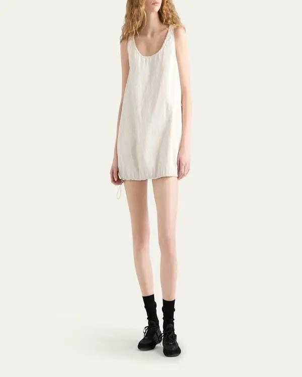 Prada Cinched Drawstring Mini Dress