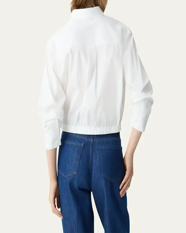 Theory Fixed-sleeve Poplin Shirt - White
