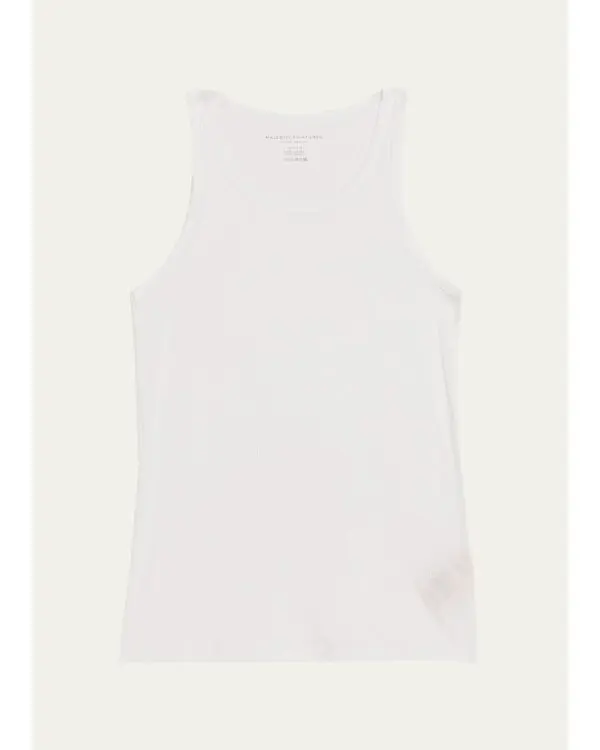 Majestic Filatures Lyocell Cotton Baby Ribbed Tank - White