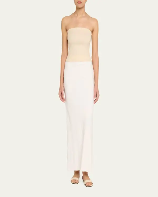 ANEMOS Bias-cut Stretch Twill Maxi Skirt