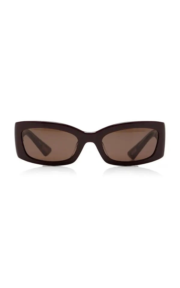 Khaite X Oliver Peoples Rectangle Sunglasses - Burgundy