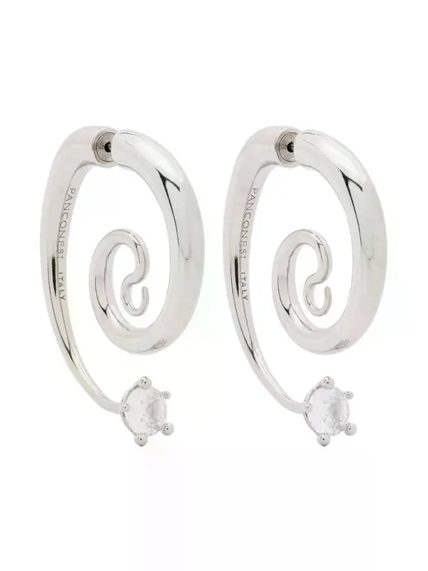 PANCONESI Diamanti Serpent Earrings - Silver