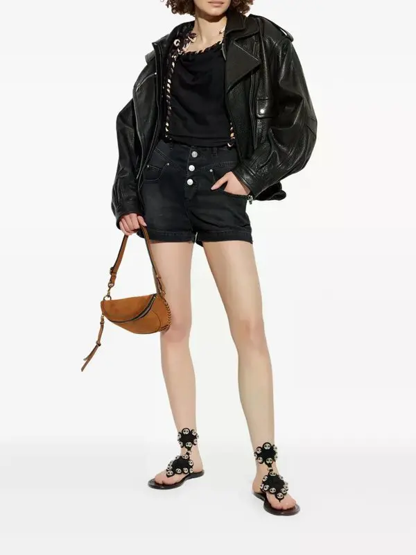 Isabel Marant Étoile Jovany Denim Shorts - Black