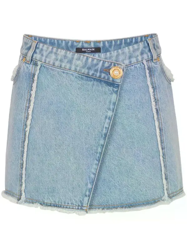 Balmain Denim Mini Skirt