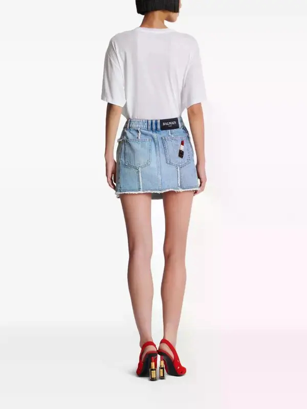 Balmain Denim Mini Skirt