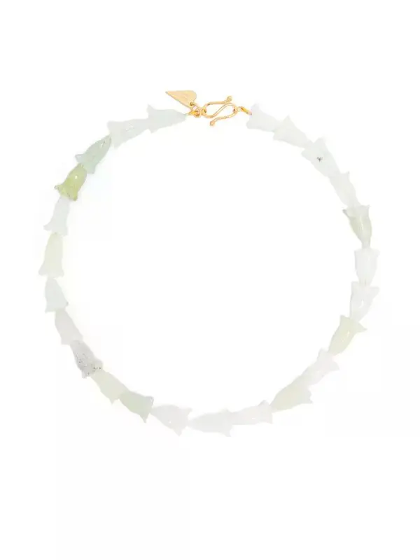 FORTE_FORTE Floral-beaded Choker Necklace - Gold