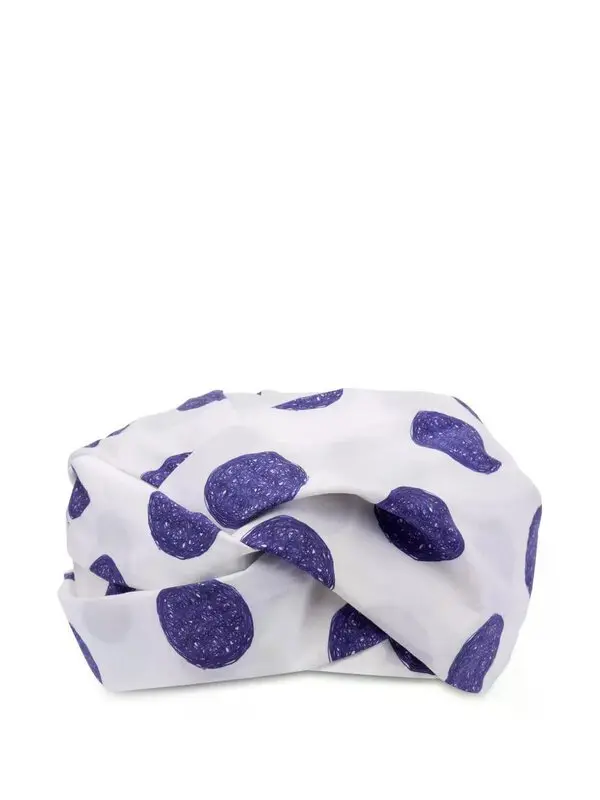 Moschino Polka-dot Turban - White