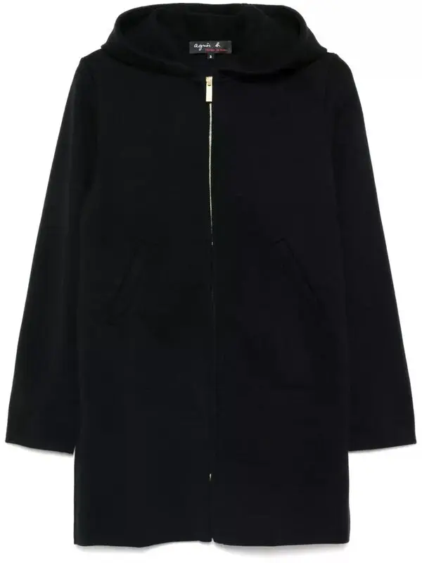 AGNES B. Merino Wool Zipped Coat