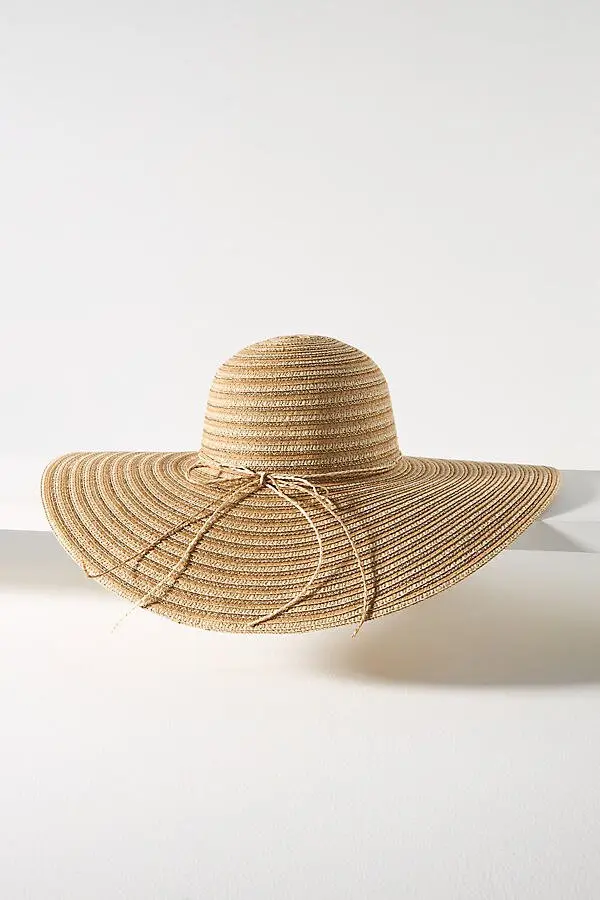Anthropologie Floppy Straw Sun Hat