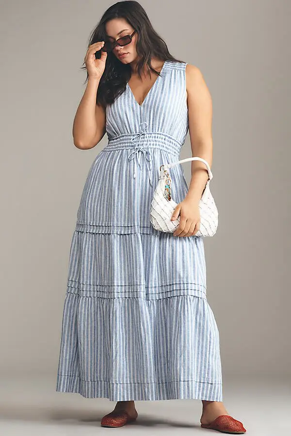 somerset linen dress Somerset Linen Maxi Dress