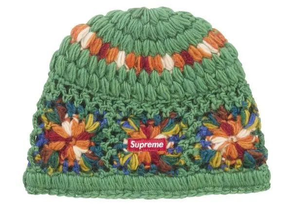 Supreme Crochet Beanie - Green