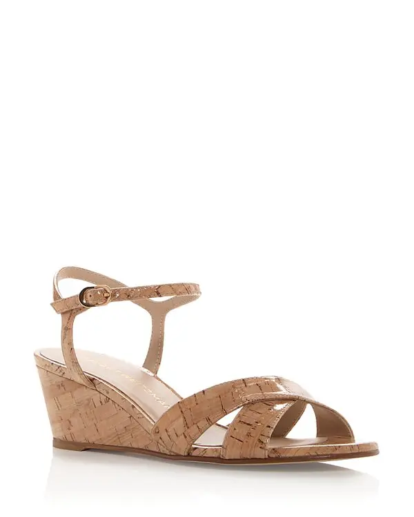 STUART WEITZMAN Dayna Demi Wedge Sandals - Natural
