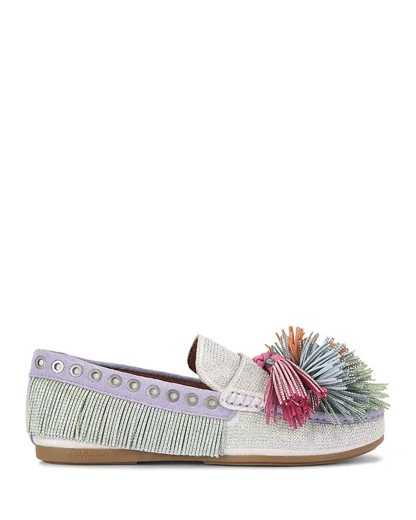 Kurt Geiger Pom Pom Moccasin Loafer Flats - Open Miscellaneous