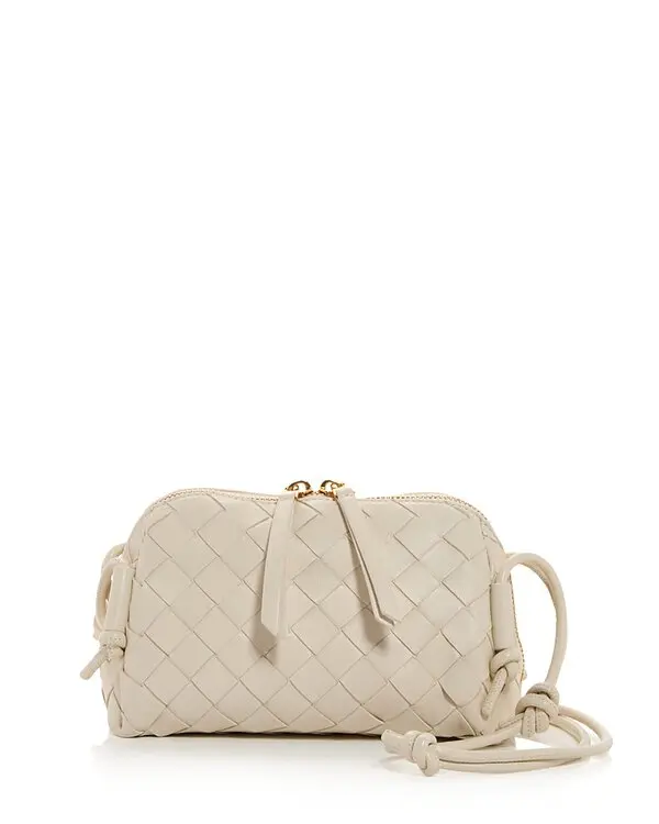 Bottega Veneta Intrecciato Leather Concert Pouch - Chalk White Leather
