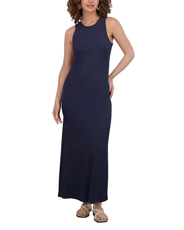 POINT Georgette Column Dress - Black