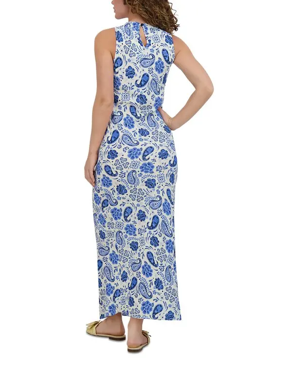 Point Georgette Column Dress - Floral Paisley | Editorialist