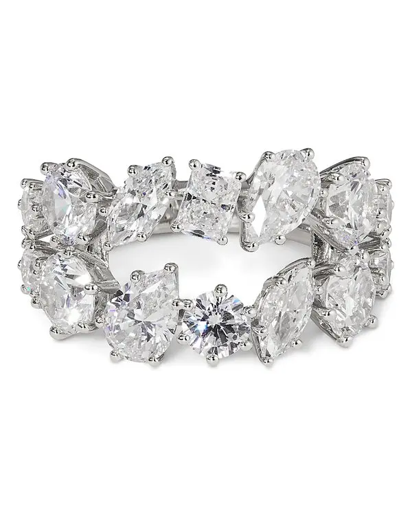 Nadri Btrx Mixed Cubic Zirconia Cocktail Ring - Silver