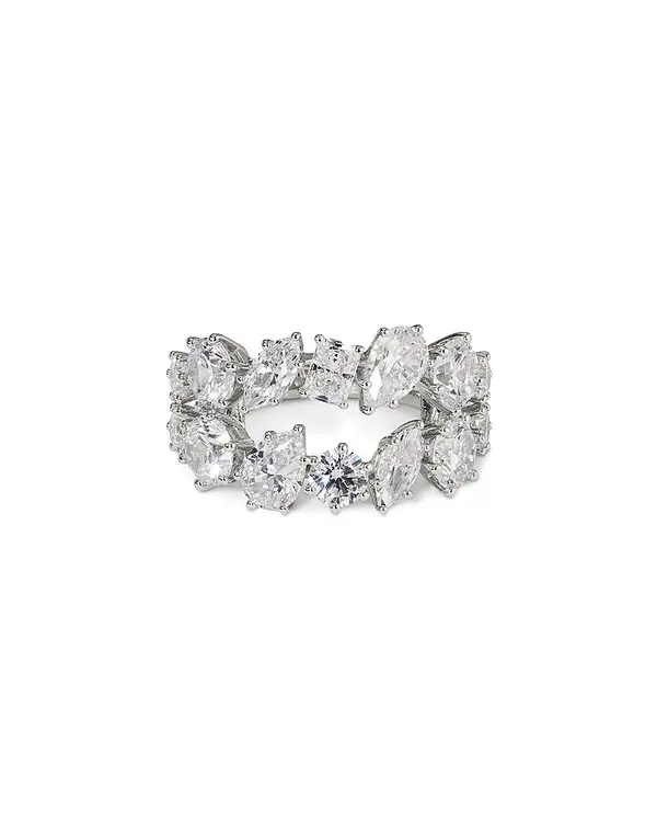 Nadri Btrx Mixed Cubic Zirconia Cocktail Ring - Silver