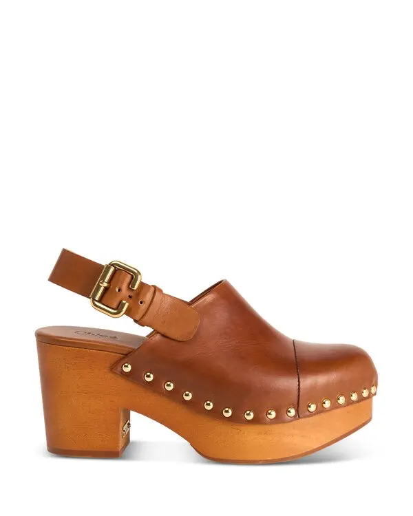 Chloé Jeannette Clogs - Ginger Brown