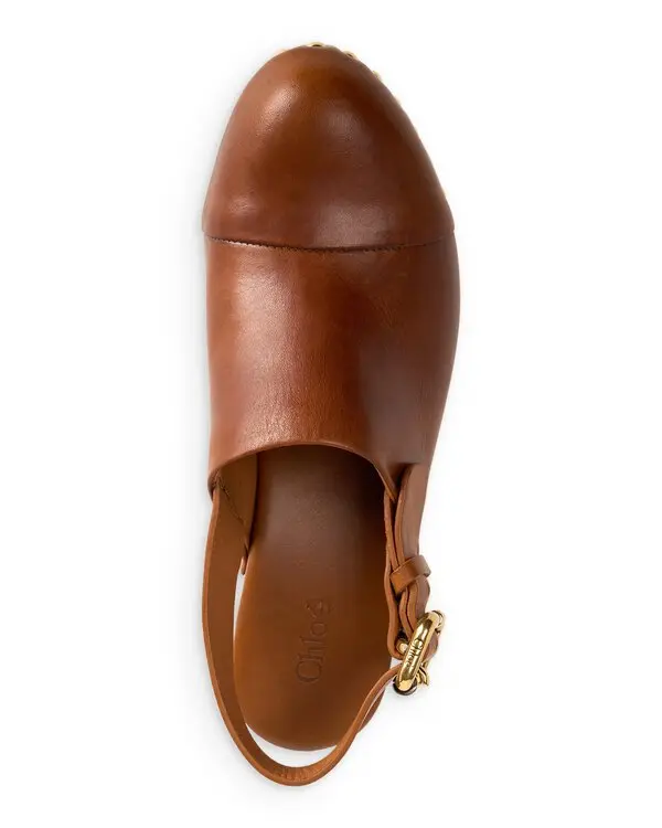 Chloé Jeannette Clogs - Ginger Brown