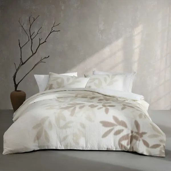 Calvin Klein Shadow Branches 3 Piece Duvet Cover Set, Queen
