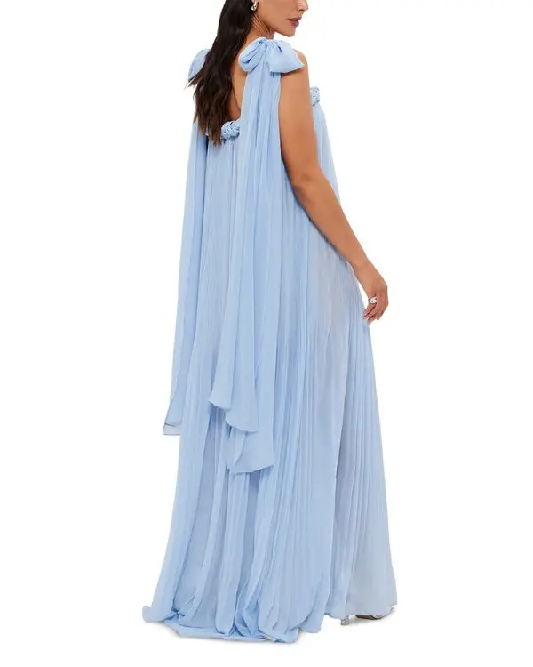 Leo Lin Camilla Draped Maxi Dress In Blue - 68% Off | Editorialist
