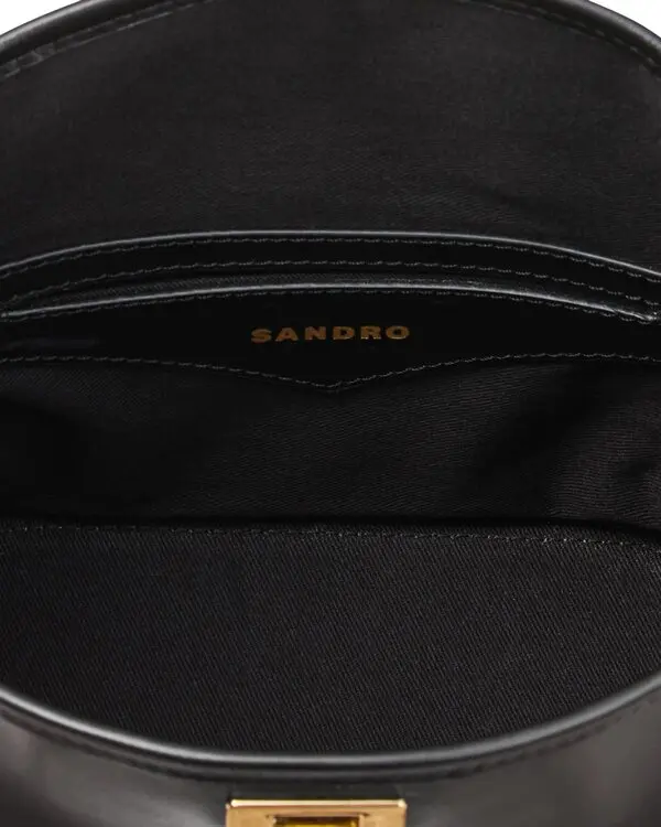 Sandro Small Leather Bucket Bag