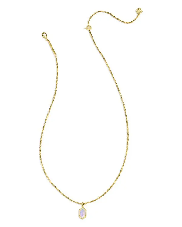 Kendra Scott Hallie Mother Of Pearl Pendant Necklace - White/gold