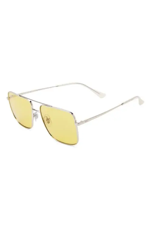 Ray-ban 56mm Square Sunglasses - Silver