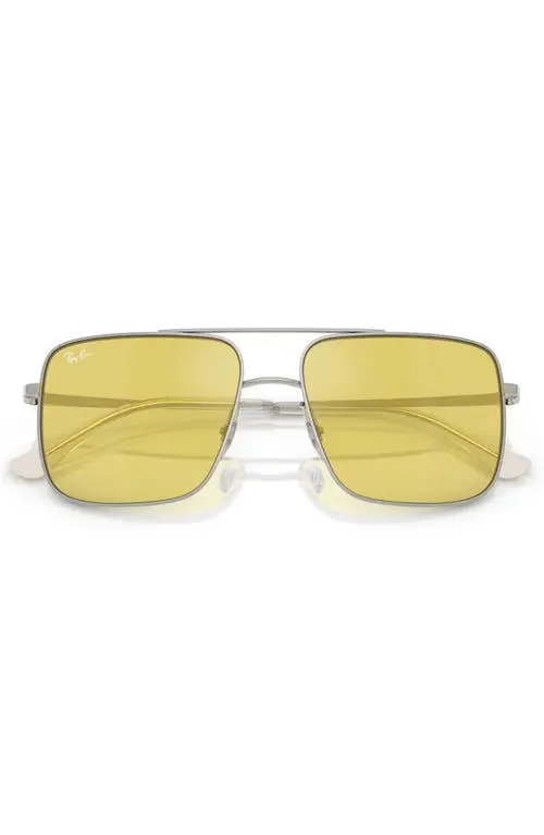 Ray-ban 56mm Square Sunglasses - Silver