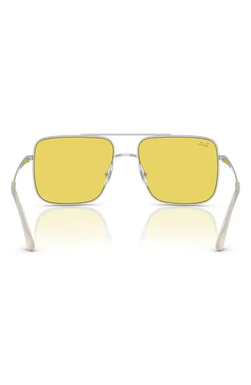 Ray-ban 56mm Square Sunglasses - Silver