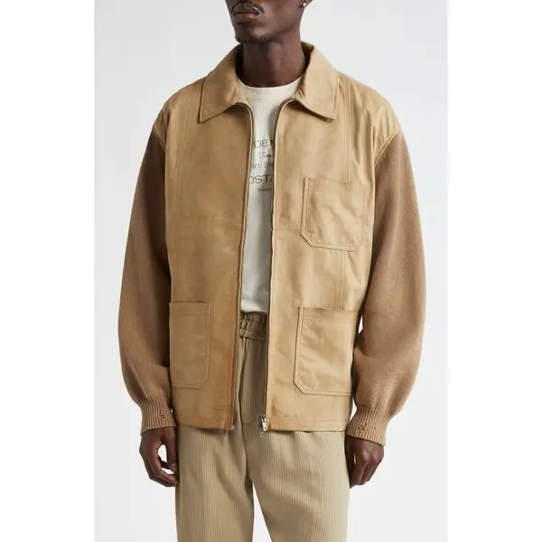 GOLDEN GOOSE Journey Mixed Media Full-zip Jacket