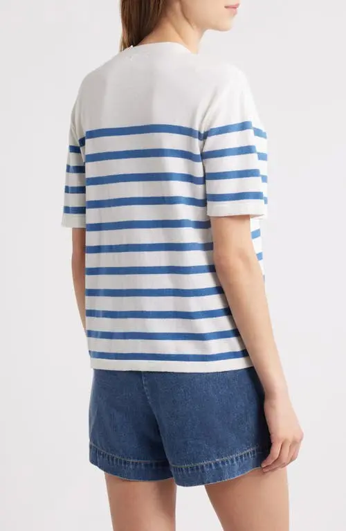 Rails Stripe Cotton & Cashmere T-shirt - Sailor Stripe