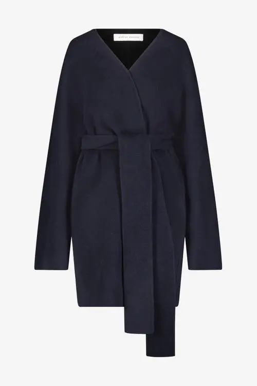 Marina Moscone Double Faced Wool Cocoon Coat