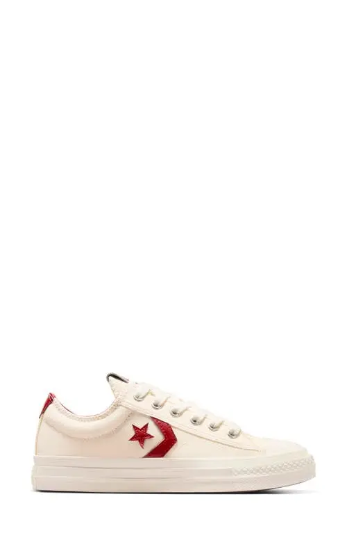 CONVERSE Star Player 76 Oxford Sneakers - Egret/ Egret/ Park Red
