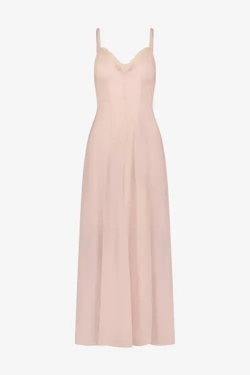 Marina Moscone Lightweight Wool Dress - Rose Quartz