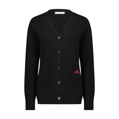 Marina Moscone Waisted Cashmere-wool Cardigan - Black