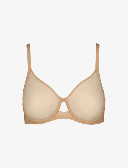 Commando Chic Mesh Full Cup Underwire Bra - Beige